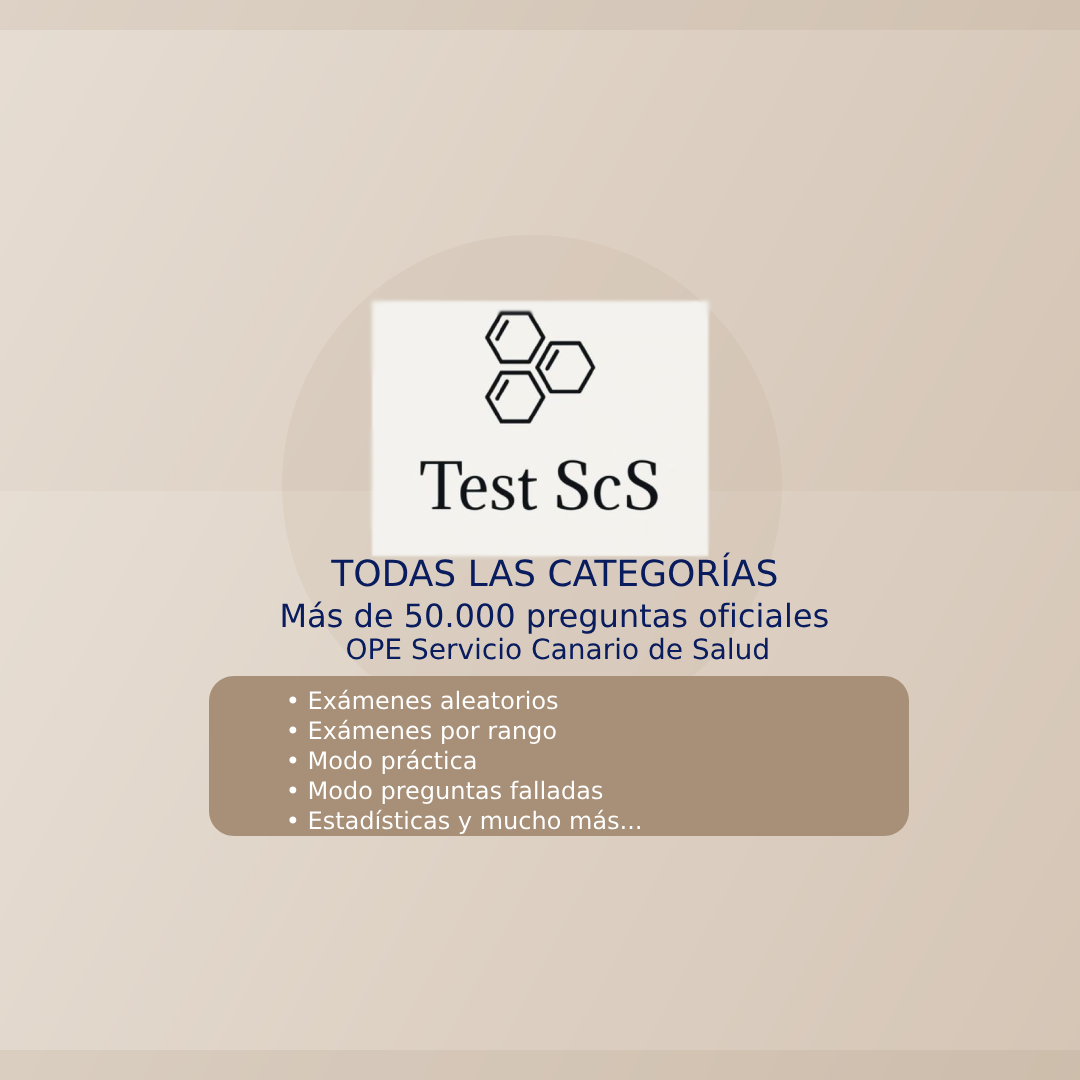 Test Técnica/o Titulada/o Medio SCS | Preguntas Oficiales OPE SCS | TesTScS